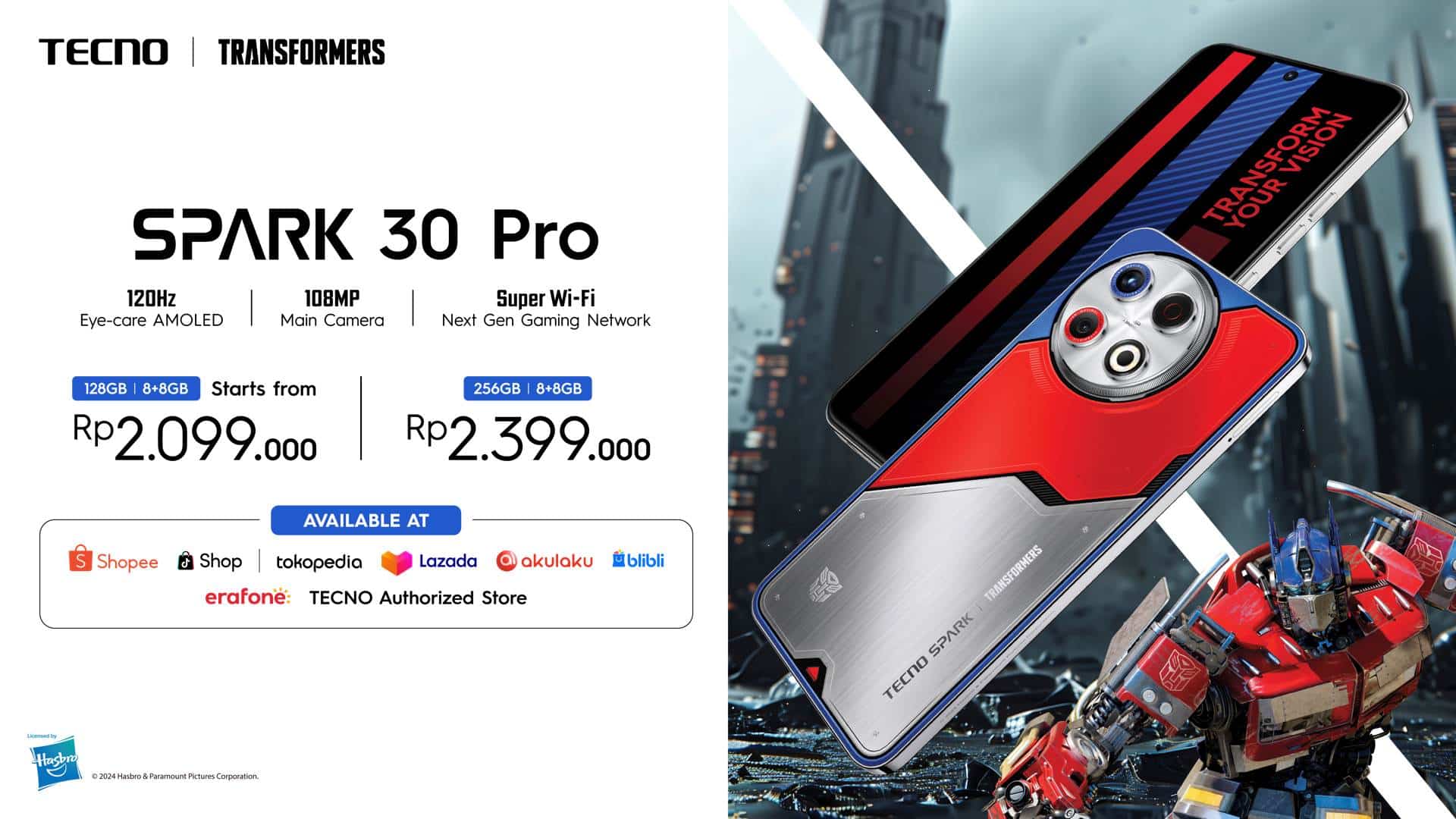 TECNO SPARK 30 Pro Transformers Resmi Hadir di Indonesia